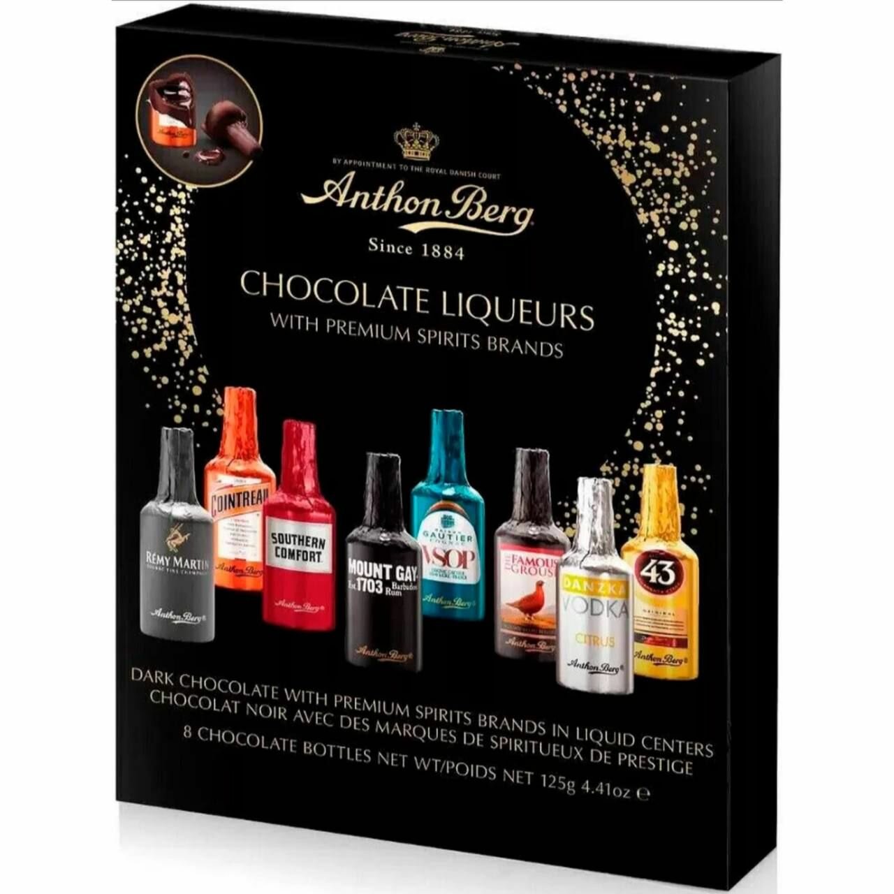 Anthon Berg Chocolate Liqueurs шоколадные бутылочки 125 г