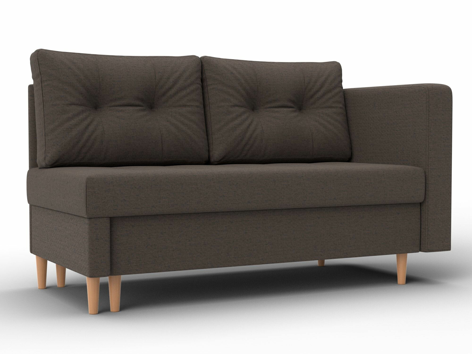 Кушетка Лайн, коричневый, Рогожка, 146x89x67, Хит Диванов