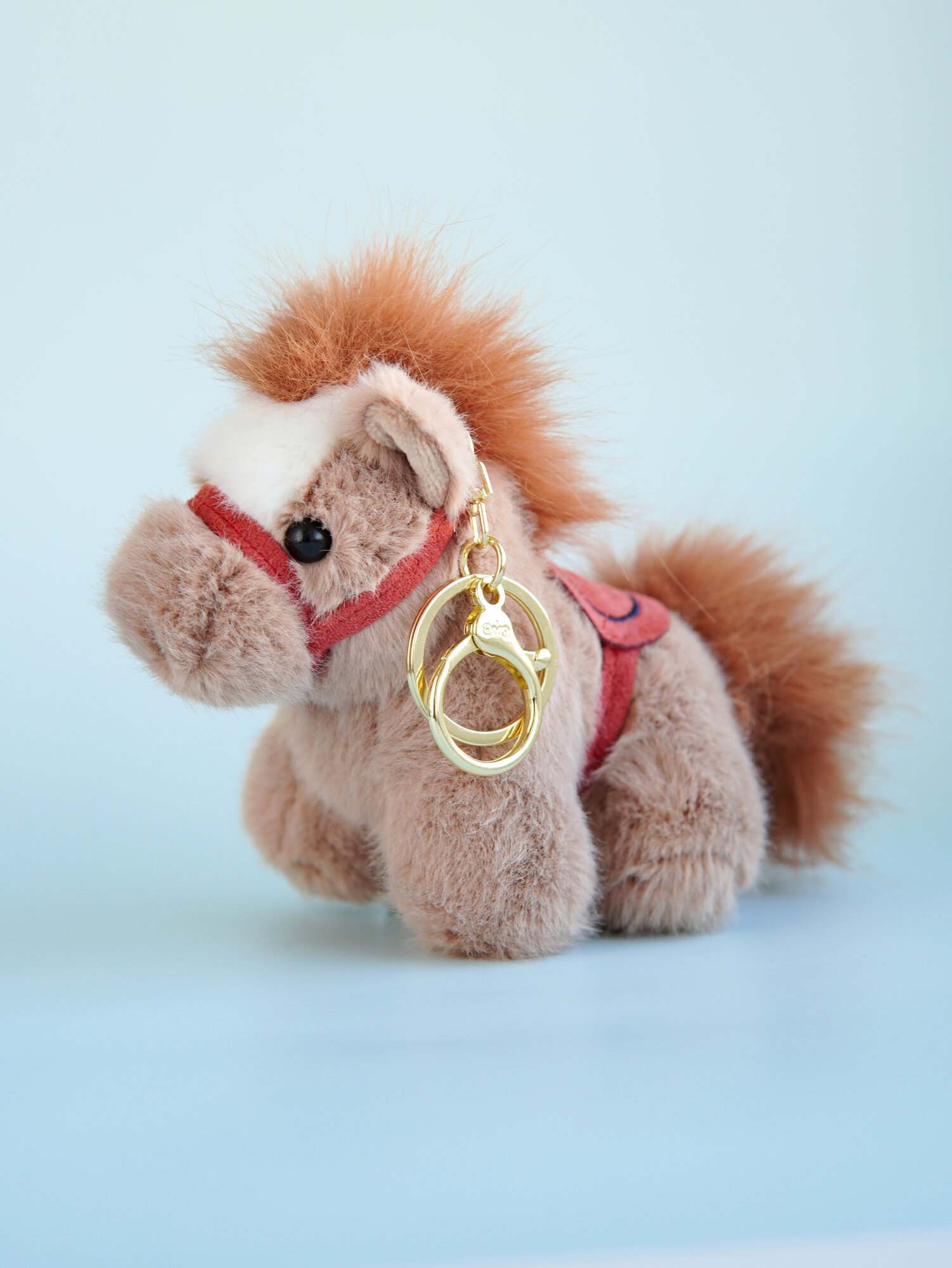 Мягкая игрушка-брелок Лошадка, 12 см | Символ 2026 года | Бежевая лошадь | Элегантный подарок | Panda_Print