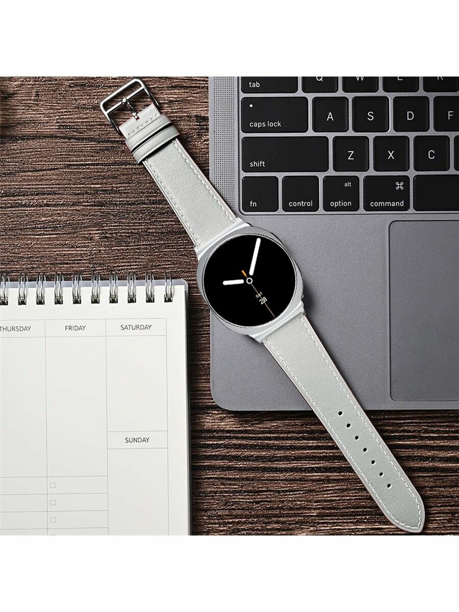 Ремешок для Samsung Galaxy Watch 8 40 мм 44 мм Кожаный ремешок для Galaxy Watch 8 Classic 46mm