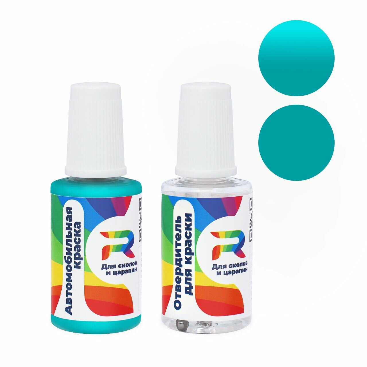 Подкраска для сколов и царапин авто Peugeot ELF, AYP - Bleu Fjord (Акриловая краска, Солид, Сине-бирюзовый)