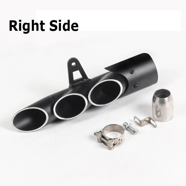 Глушитель выхлопной трубы мотоцикла для Mt09 Nmax Rx 570 Z900 Yamaha Mt 07 Cb650r Honda Cb 550 Exc Kawasaki Zx6r 2005 2006 R6 three hole right