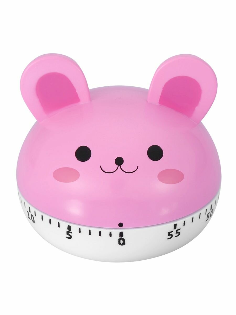 Розовый кролик, механический таймер для приготовления пищи, ручной кухонный инструмент для измерения времени, 30 минут, обратный отсчет для домашней кулинарии