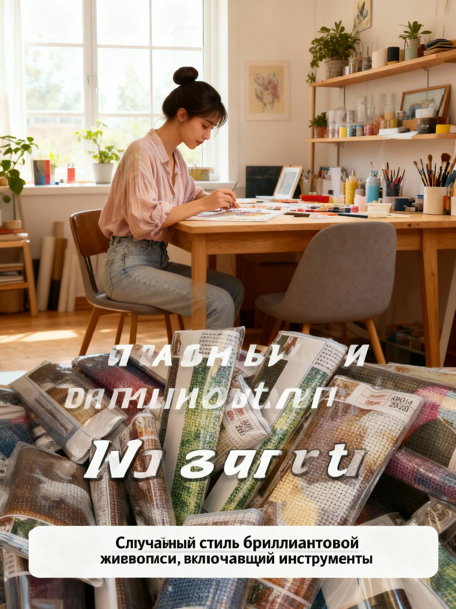 Набор для алмазной вышивки Случайный рисунок 30*40 см, полный комплект страз и инструментов, распродажа остатков, низкая цена