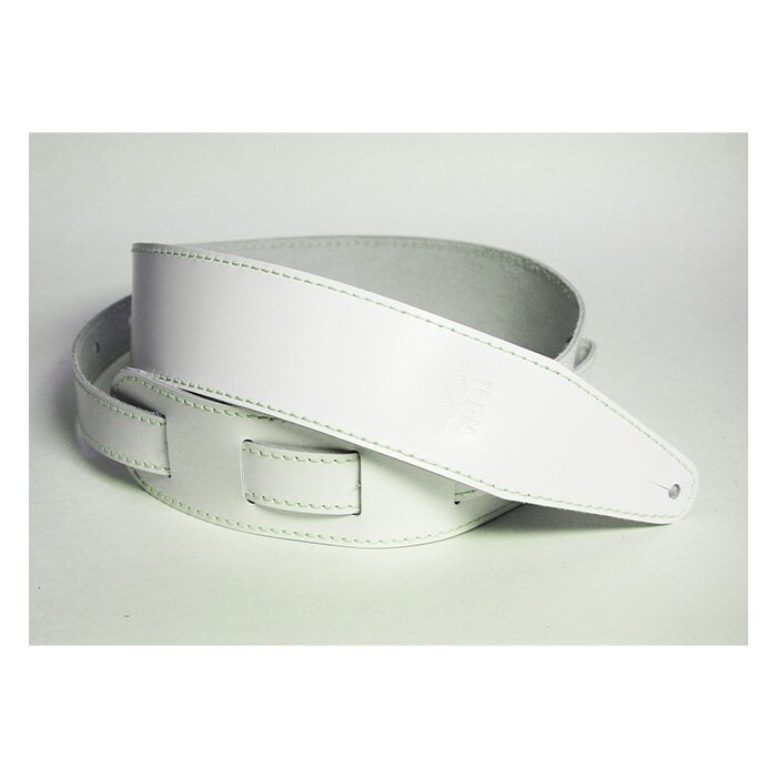 FL1110232LP Premier Ремень для гитары, кожаный, белый, Fidel