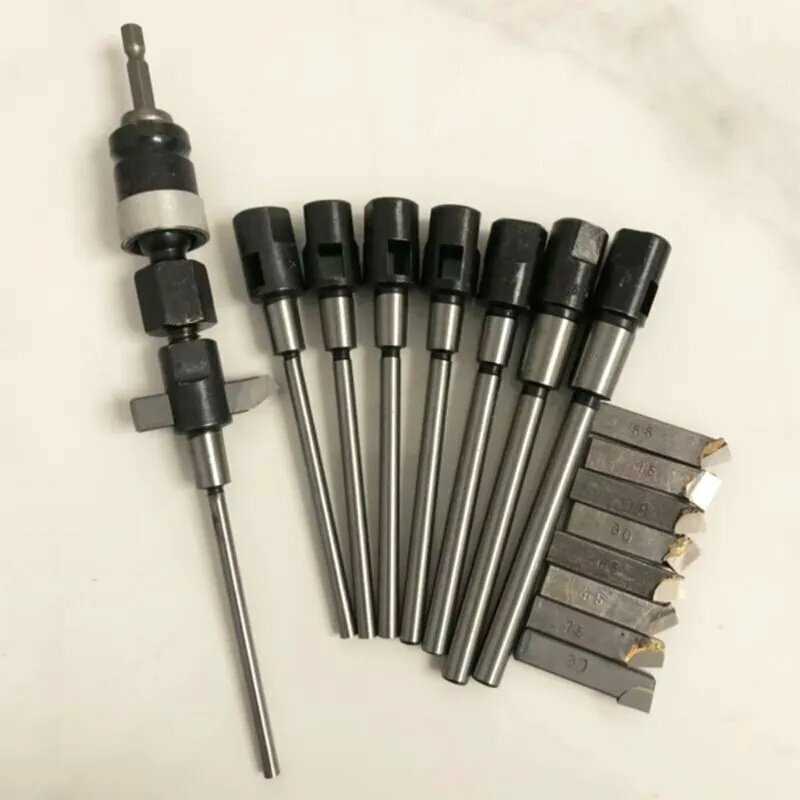 Полный набор инструментов для ремонта седел клапанов с плоским расширителем из цементированного карбида диаметром 22-65 мм