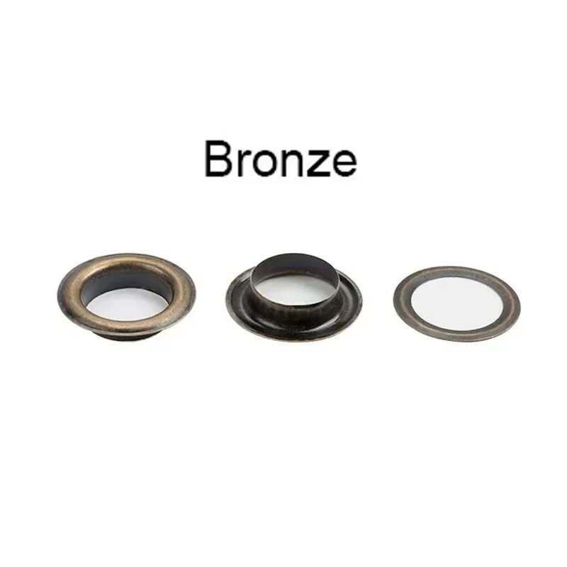 Металлические люверсы для кожи 8-40 мм ID 40mm-1Set, Bronze