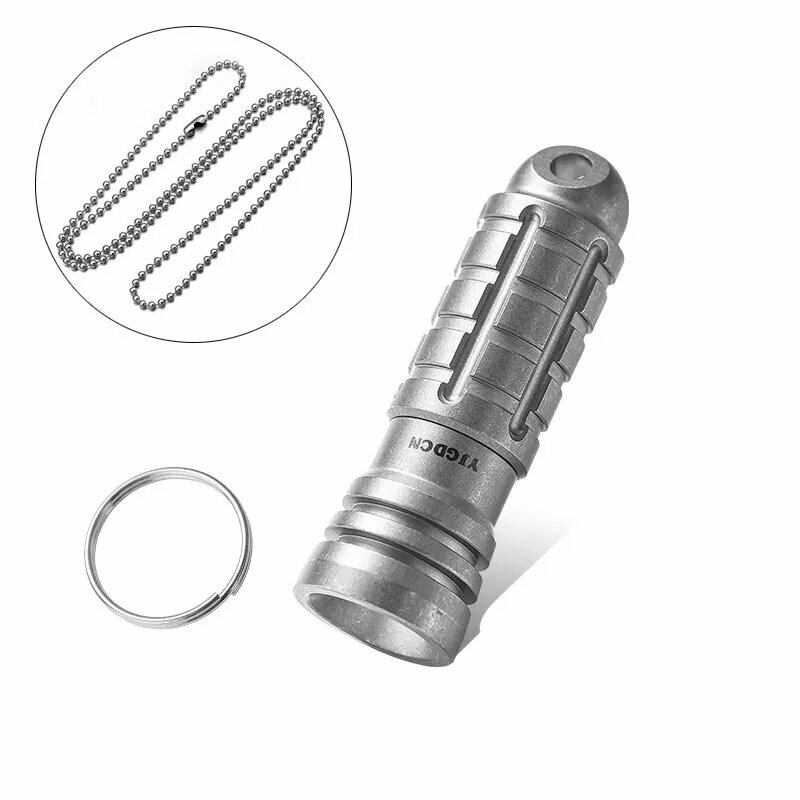 Мини-фонарик из титанового сплава, инструмент для выживания на открытом воздухе, Dark gray