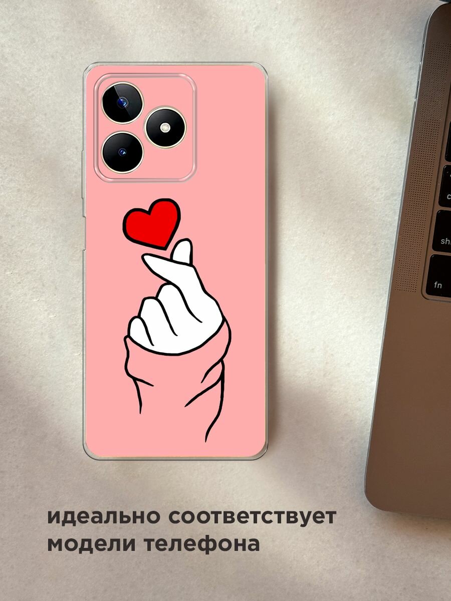 Чехол на Realme C53/C51 / Реалми С53/С51 с принтом "Милое сердечко" — фото 1
