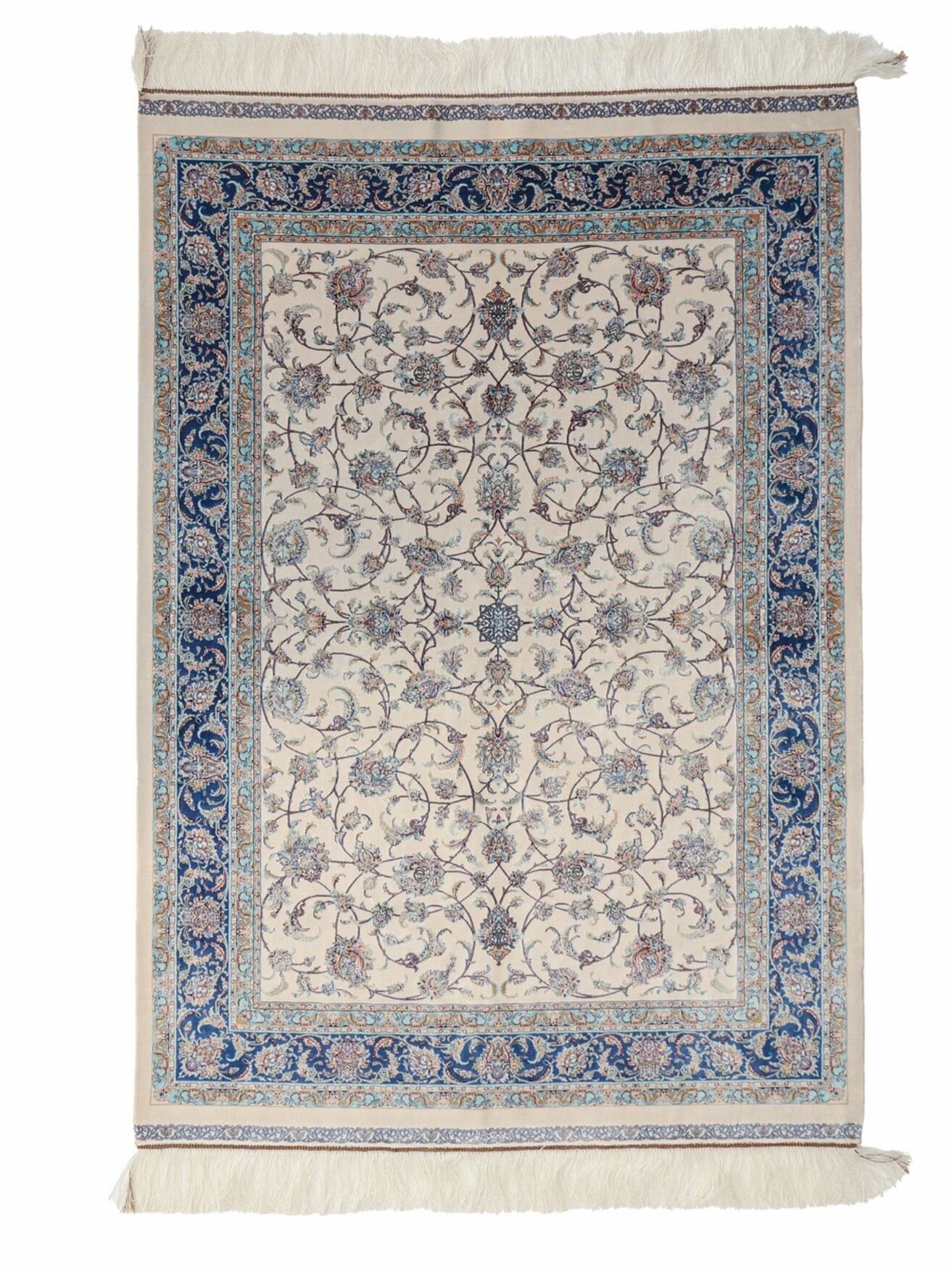 Ковер Иранский Behdis 100x150см, Для дома, Шелковый, белый – Afshoon