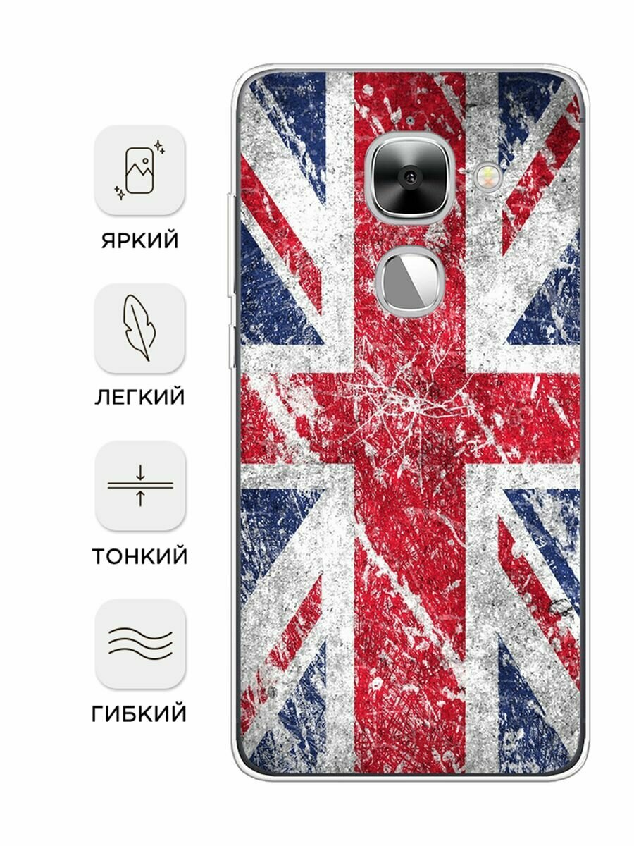 Чехол на LeEco Le 2/2 pro / Лееко Ле 2/2 про с принтом "Флаг британский" — фото 1