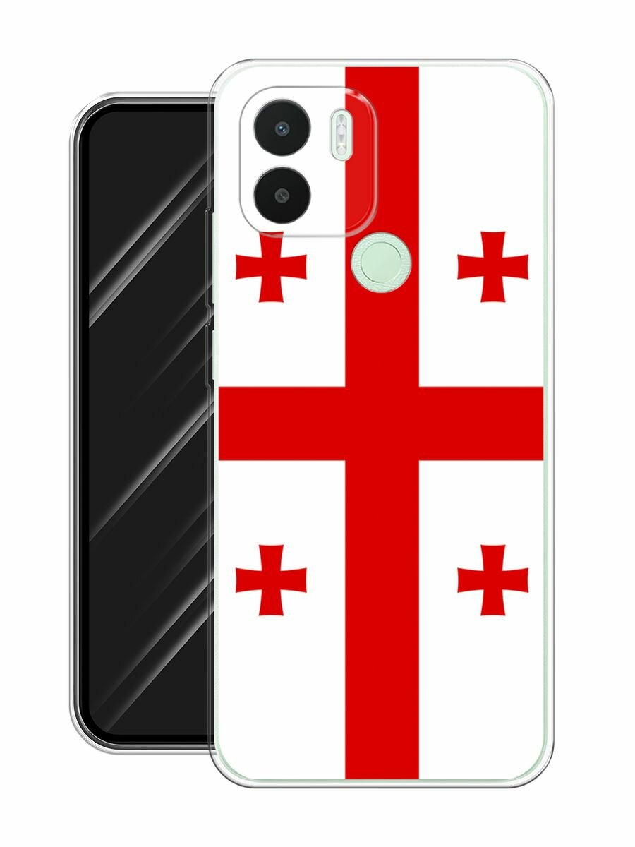 Чехол на Xiaomi Redmi A1+/Redmi A2+/Poco C51/C50 / Редми A1+ с принтом "Флаг Грузии" — фото 1