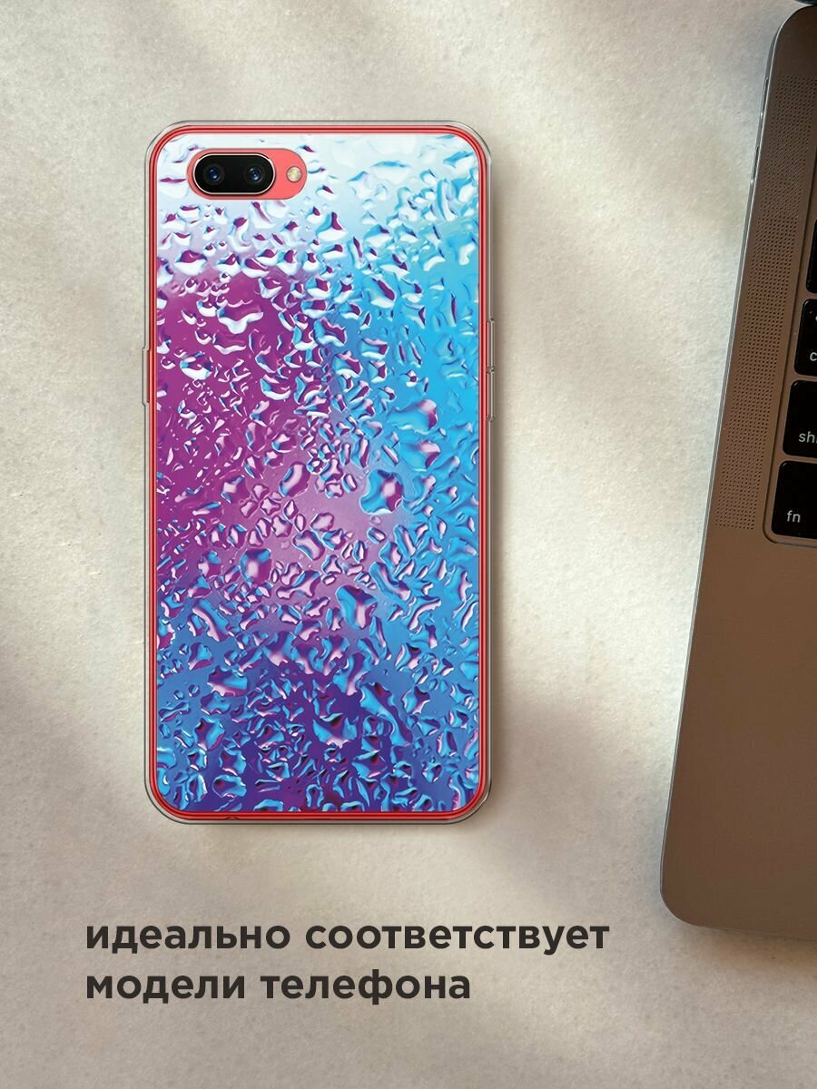 Силиконовый чехол на Oppo A3s / Oppo A3s с принтом "Капли на стекле" — фото 1