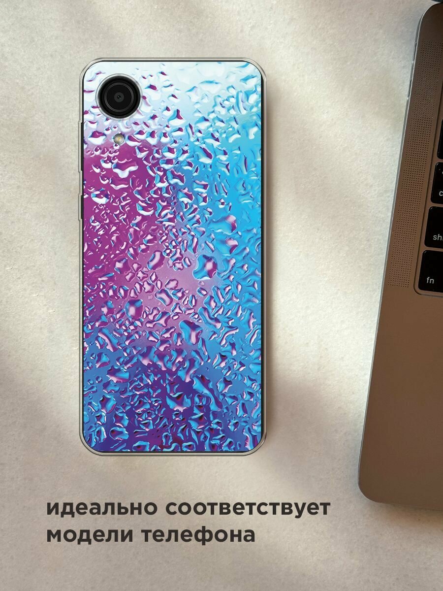 Чехол на Samsung Galaxy A03 Core / Самсунг Галакси А03 Core с принтом "Капли на стекле" — фото 1