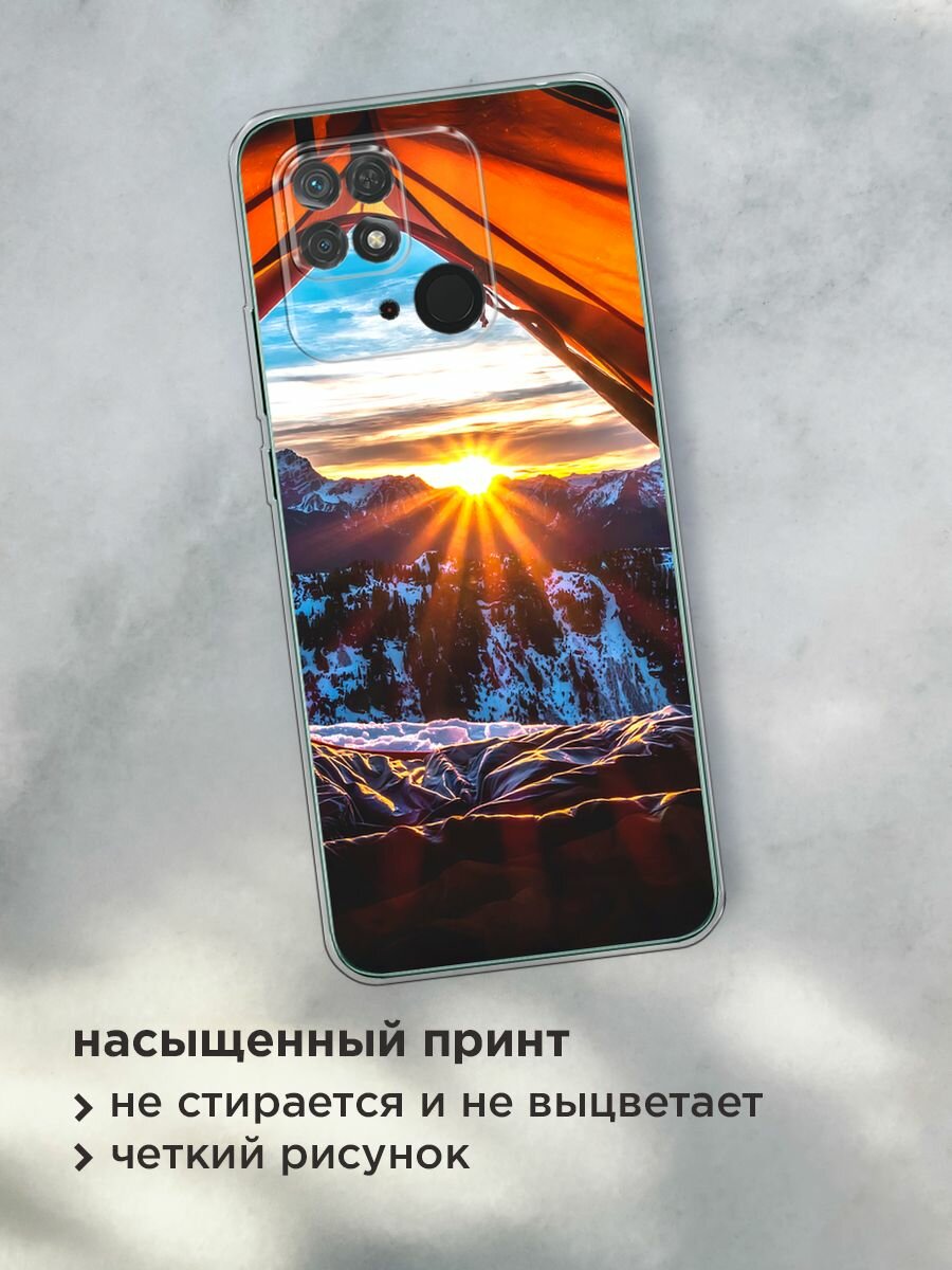 Чехол на Xiaomi Redmi 10C / Сяоми Редми 10C с принтом "Горы 7" — фото 1