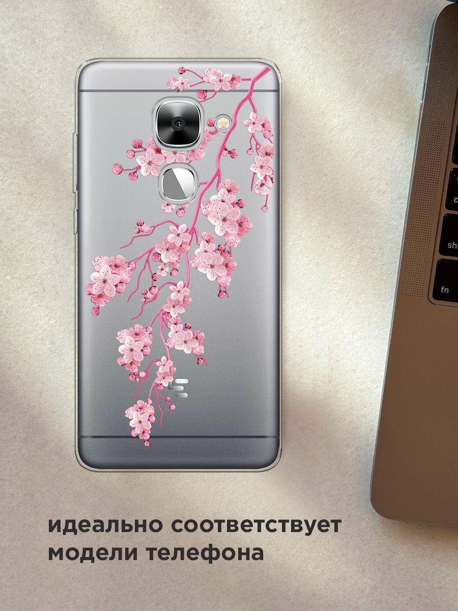 Чехол на LeEco Le 2/2 pro / Лееко Ле 2/2 про с принтом "Ветка сакуры 2" — фото 1
