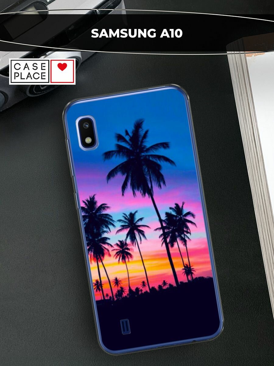 Чехол на Samsung Galaxy A10 / Самсунг Галакси А10 с принтом "Закат 5"