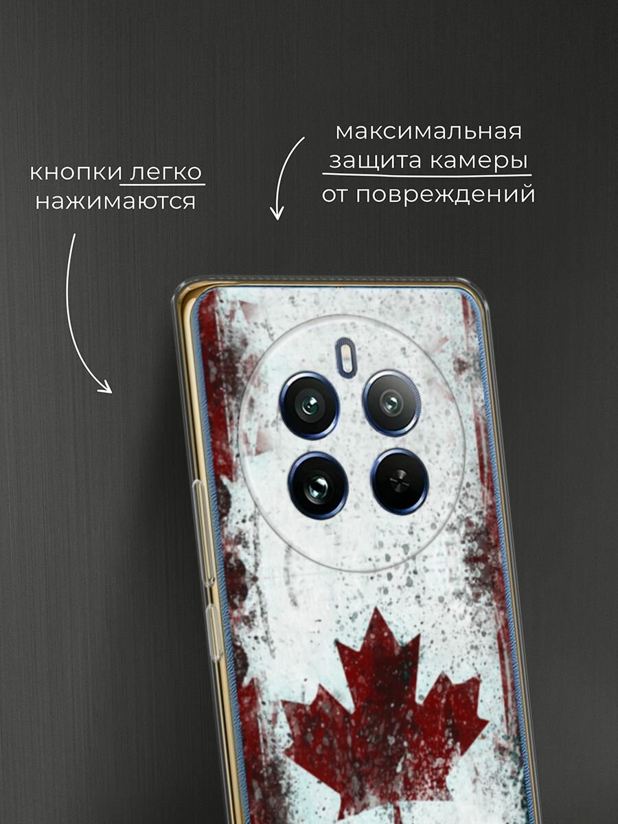 Силиконовый чехол на Realme 12 Pro / Реалми 12 Про с принтом "Канада" — фото 1