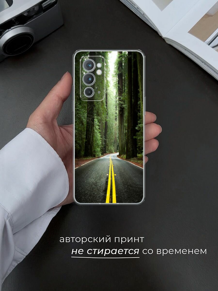 Силиконовый чехол на OnePlus 9RT / ВанПлас 9RT с принтом "Лес 17" — фото 1