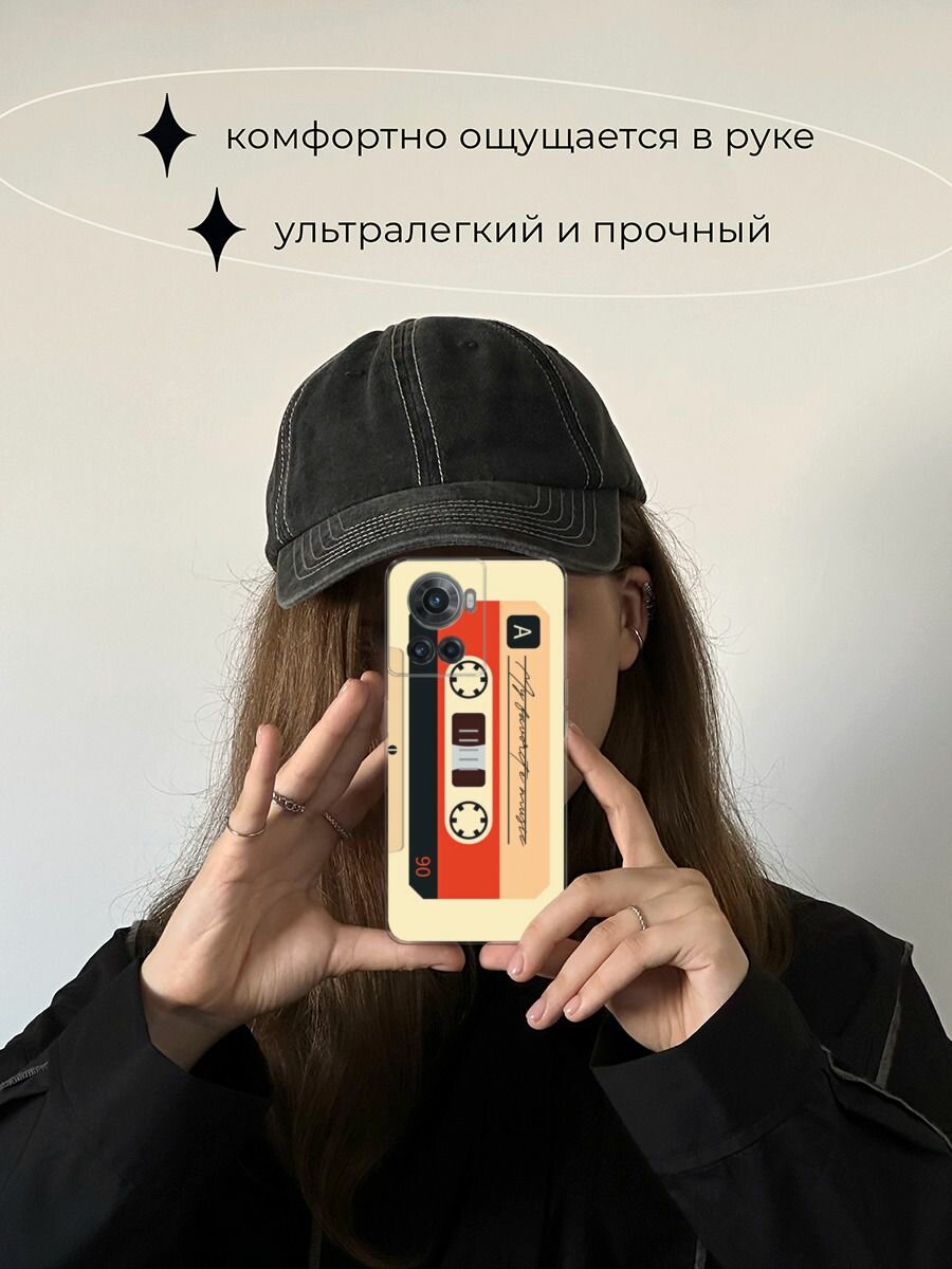Чехол на OnePlus 10R/Ace / Ван Плас 10R/Ace с принтом "Бежевая кассета" — фото 1