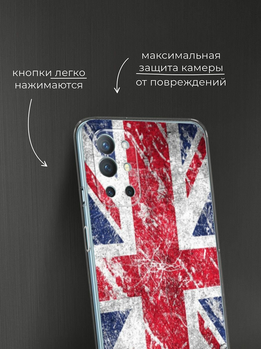 Чехол на OnePlus 9R / ВанПлас 9R с принтом "Флаг британский" — фото 1