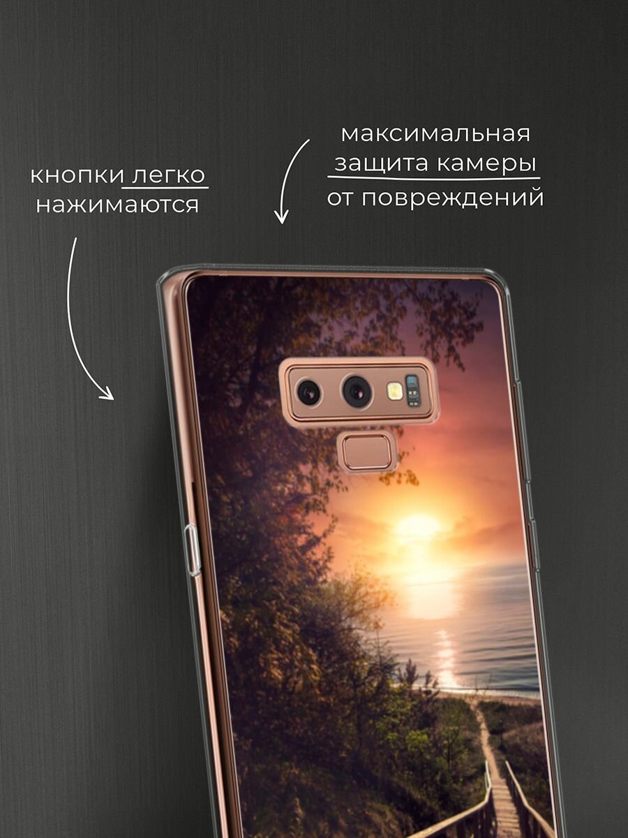 Чехол на Samsung Galaxy Note 9 / Самсунг Галакси Нот 9 с принтом "Мост у воды" — фото 1