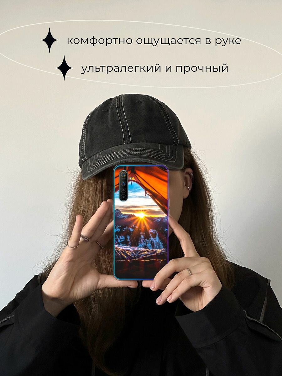 Силиконовый чехол на Realme XT / Реалми XT с принтом "Горы 7" — фото 1