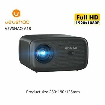 VEVSHAO Проектор A18, 1LCD, черный