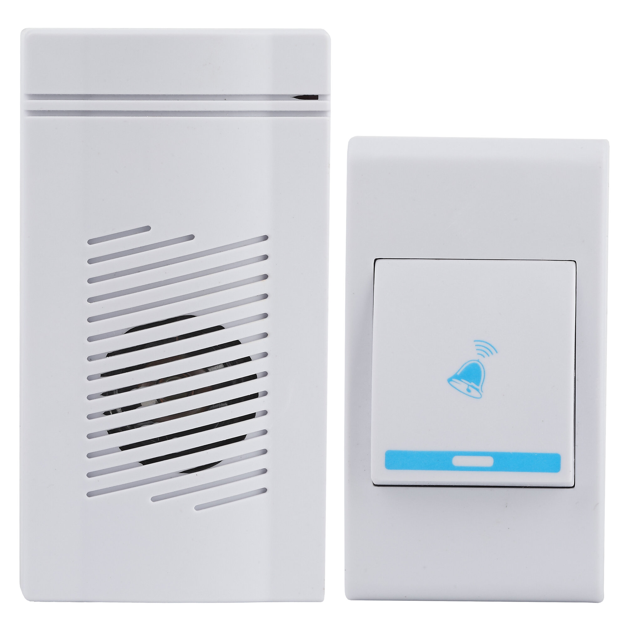 Звонок беспроводной Эра дверной, на батарейках, 32 мелодии, 100 м, IP20, со световой индикацией, белый, ААА, A05