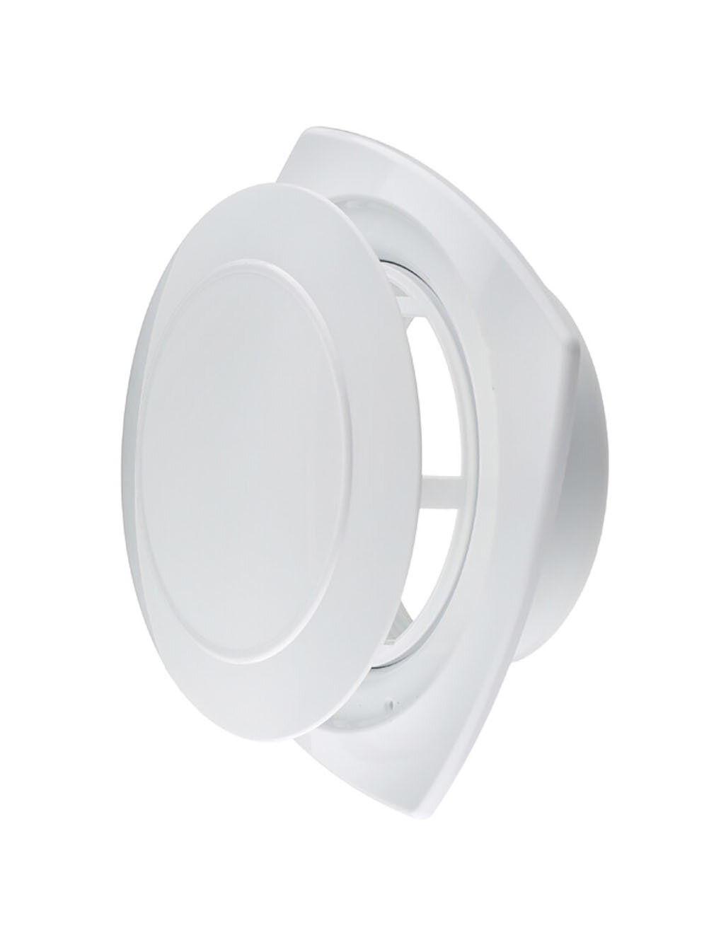 Анемостат вытяжной регулируемый с фланцем d160 мм белый