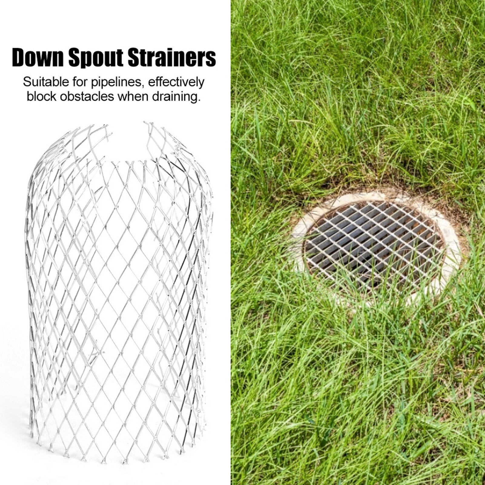 4 шт, фильтр для желоба, фильтр для листьев, сетчатый фильтр для носика, садовый антиблокирующий инструмент