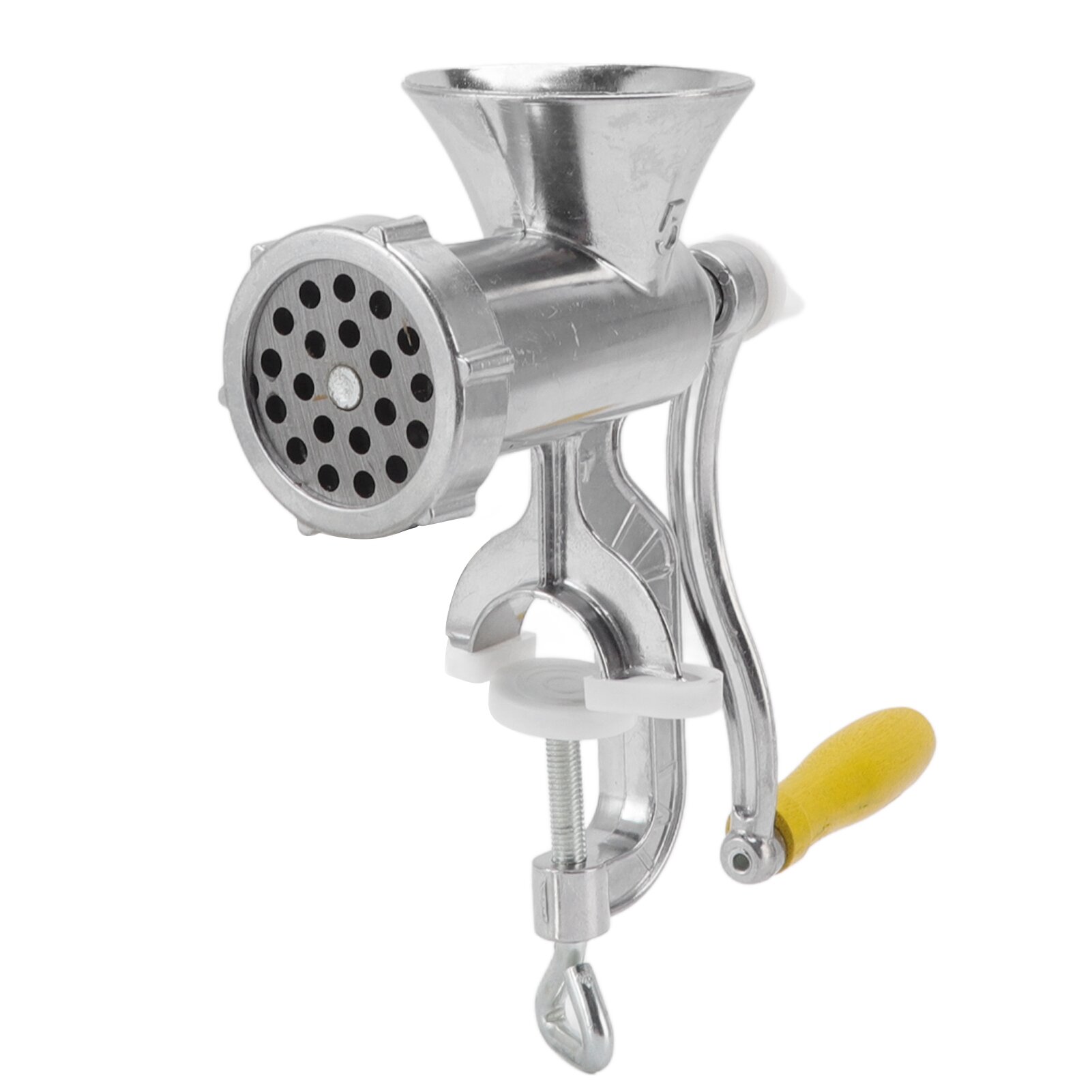 Мясорубка, маленькая алюминиевый сплав, композитное деревянное острое лезвие, серебро, ручная начинка для мяса, колбаса для говядины, свинины