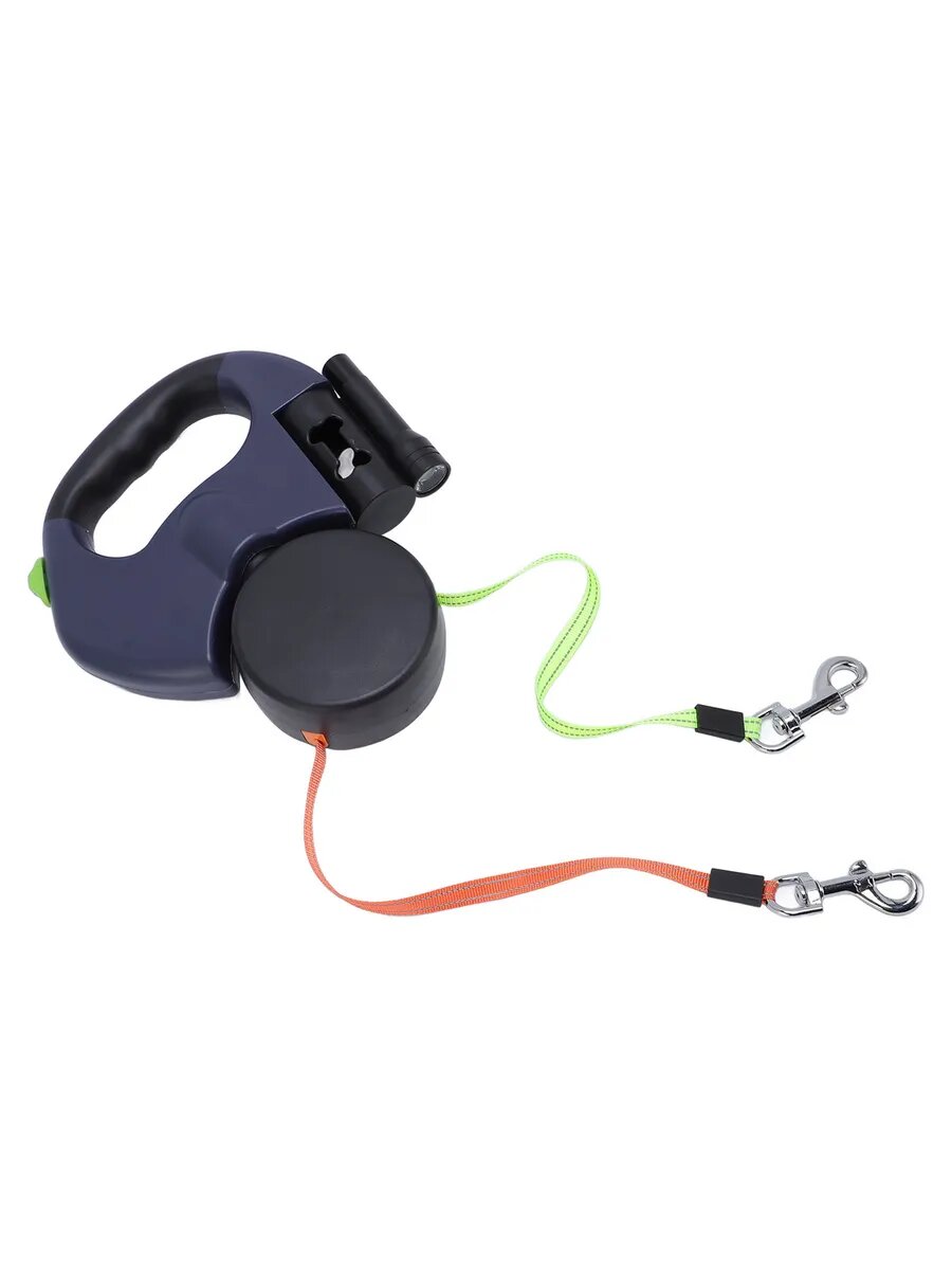 Поводок-рулетка для двух собак, автоматический, устойчивый к