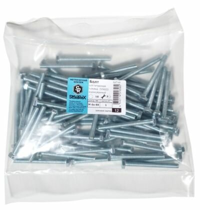 Болт 6-гр. головка М8х90 (1кг 29шт) DIN933 кл 5,8, цинк SteelRex