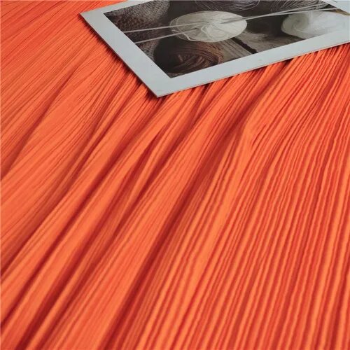 Плиссированная ткань 150х100 см черная/белая/синяя/красная Оранжевый, fluorescent orange