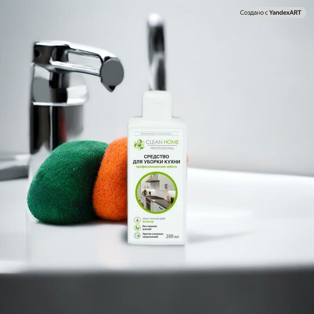 Средство для уборки кухни Clean Home, концентрат, 200 мл, 1 шт