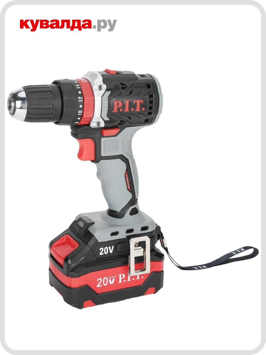 Дрель-шуруповерт аккумуляторная P.I.T. PSB20H-10C/1 ударнаяX-driver