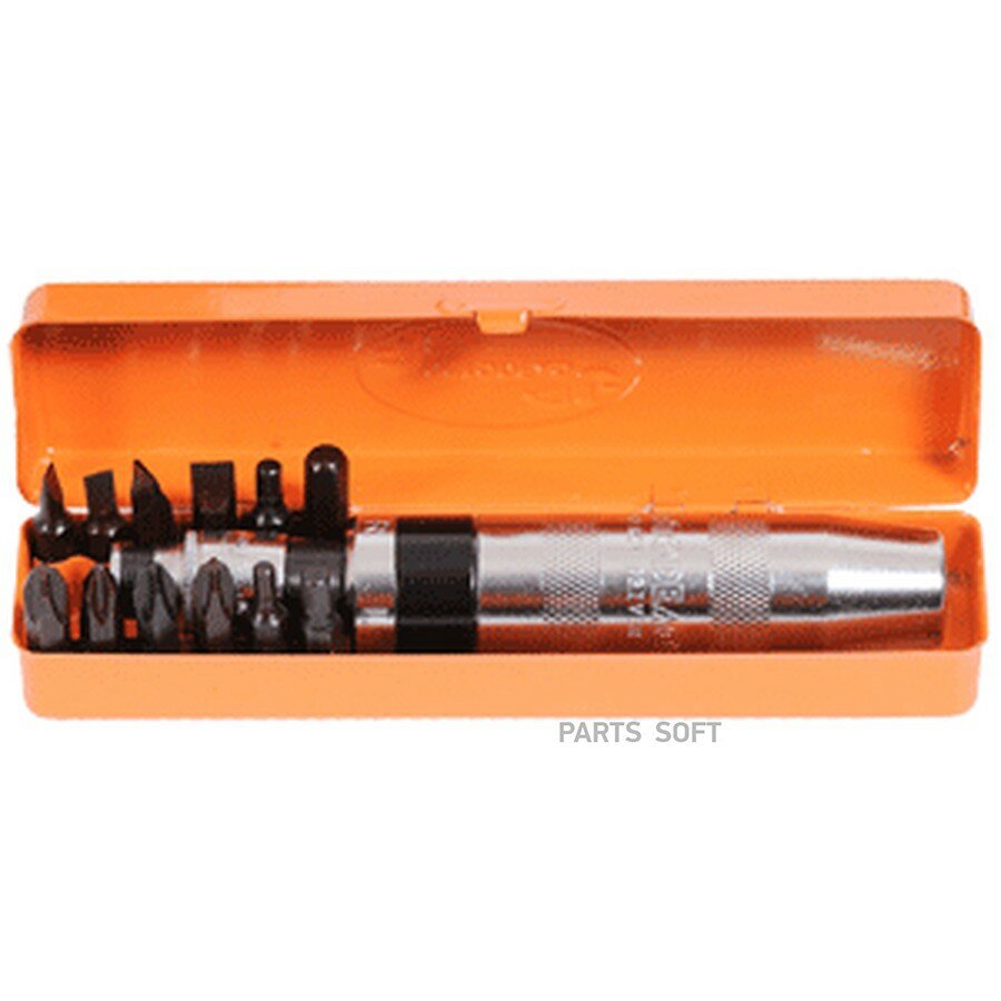 Отвертка ударная (12 предметов) "АвтоDело" (оксид, футляр) автодело 40013 | цена за 1 шт