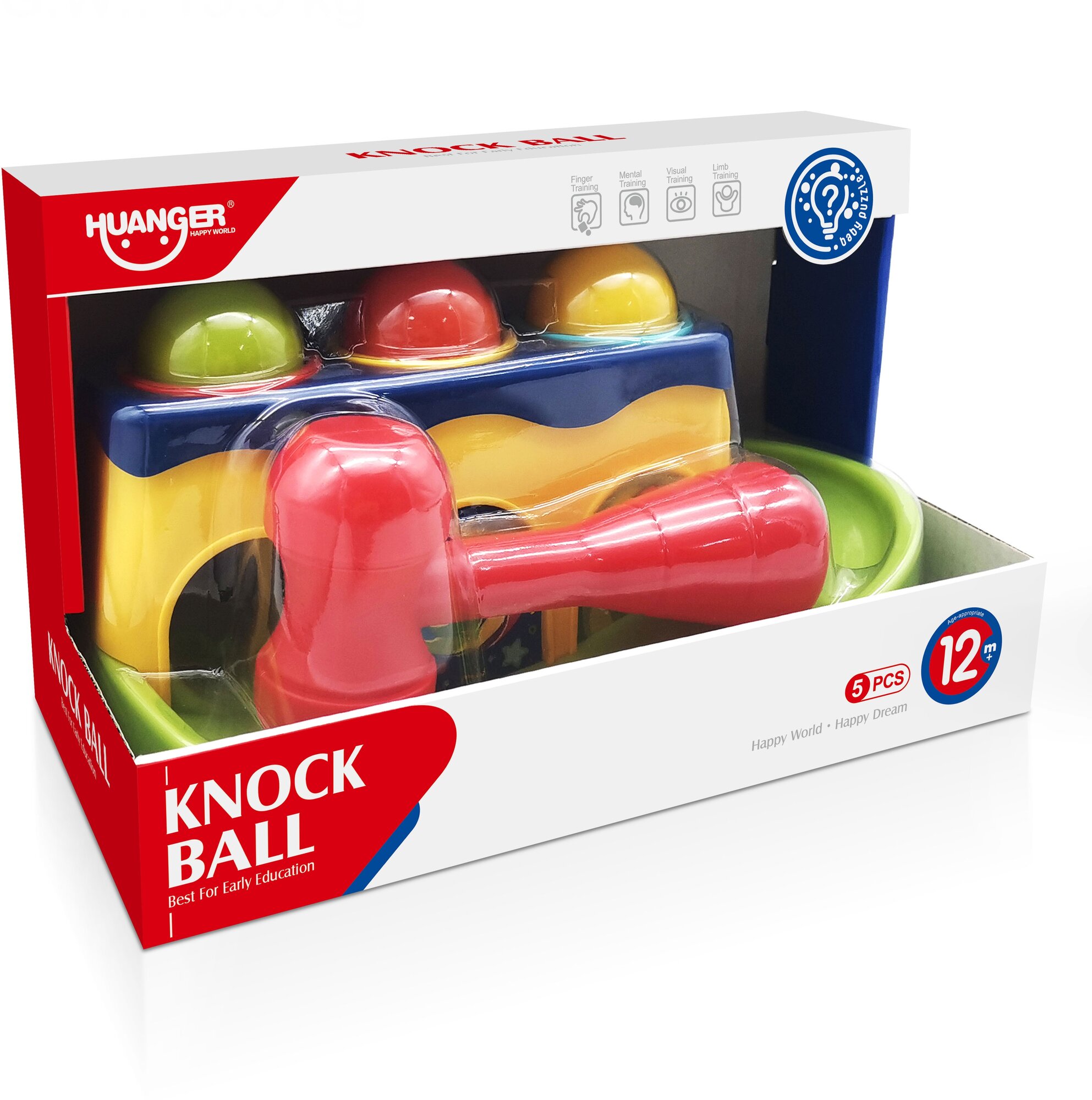 Игрушка развивающая Haunger Весёлый молоточек с шариками, разноцветный