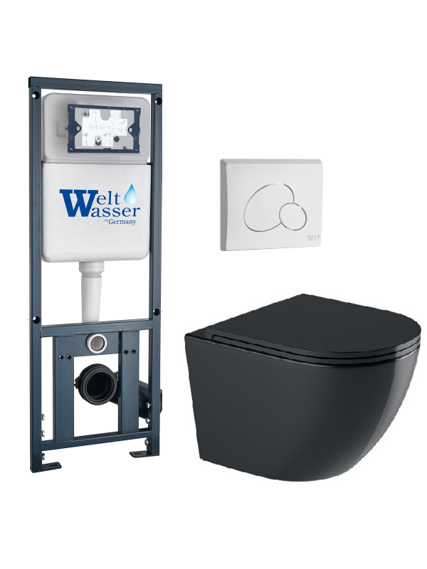 WeltWasser Комплект MARBERG 410 + MERZBACH 043 GL-BL + MAR 410 RD GL-WT WeltWasser