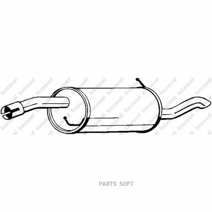 Глушитель FORD Fusion (05-) (1.4) задняя часть BOSAL от официального дистрибьютора, BOSAL, артикул 154429