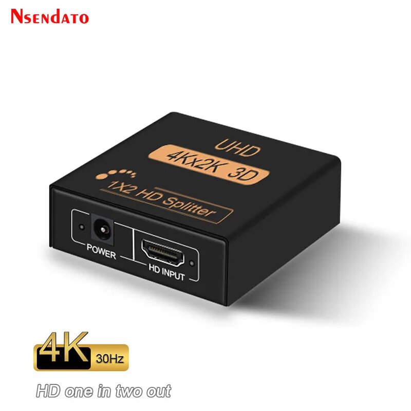 NSendato HDMI разветвитель 1x2 4K With usb cable