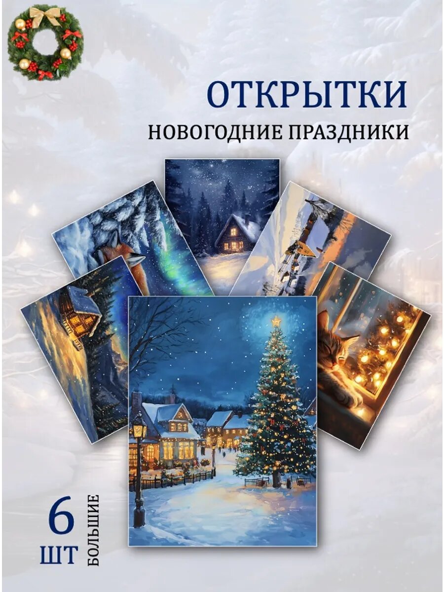 А6 открытки зимняя сказка