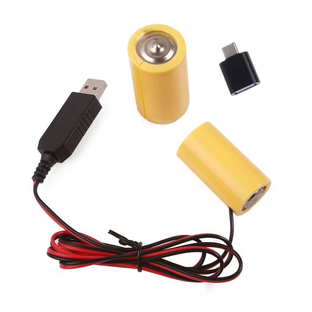 Кабель для зарядки аккумулятора USB к LR14 C 3 В с головкой типа C.