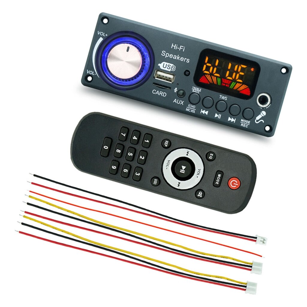 Плата декодирования MP3, совместимая с Bluetooth, автомобильный микрофон USB TF