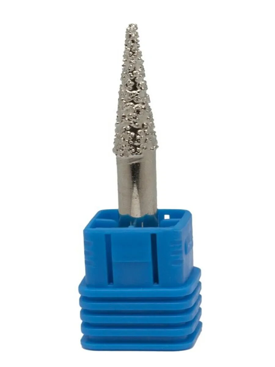 Шарошка алмазная коническая удлиненная 6х25 мм, хвост 6 мм