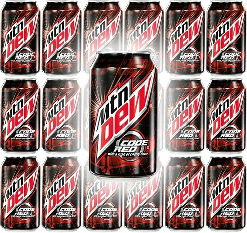Mountain Dew, Газированный напиток со вкусом вишни Code Red 12 шт х 355 мл