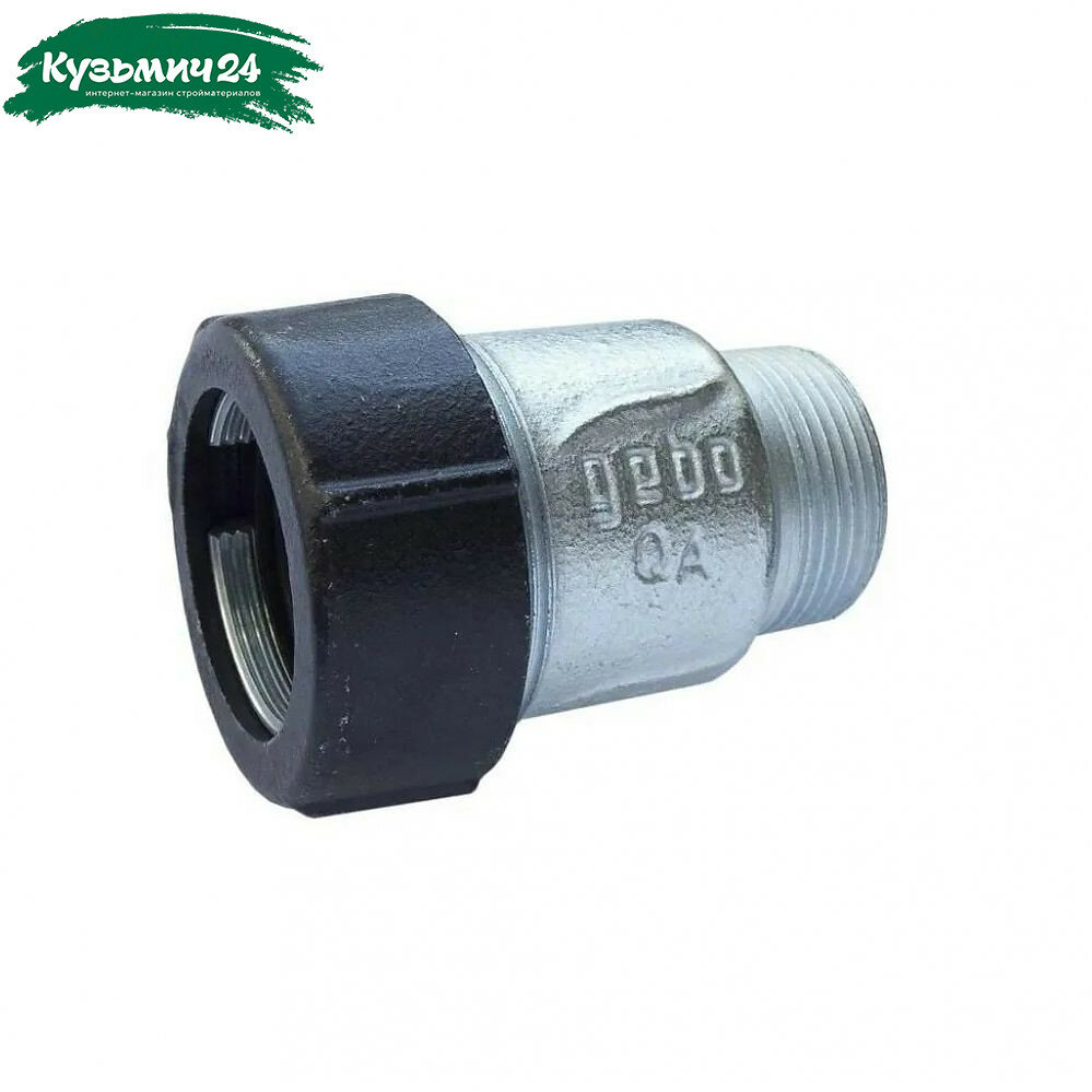 Муфта обжимная Gebo 1" (31.4-34.2), НР, соединительная, чугун оцинкованный