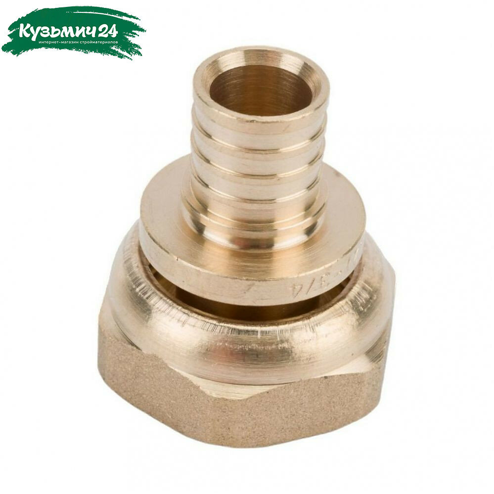 Переходник аксиальный Gappo 25-G 3/4" G1309.2505, с накидной гайкой, латунь