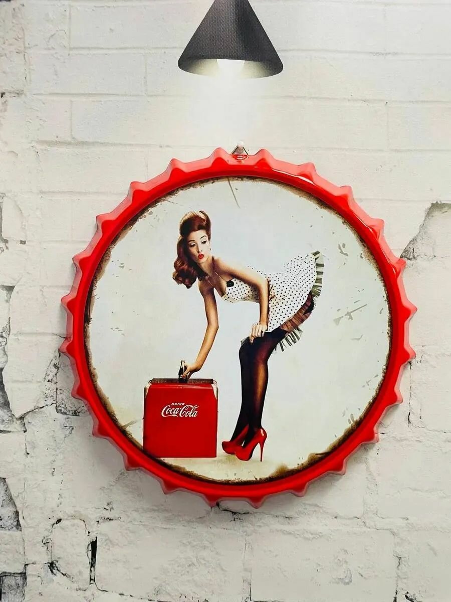 Декор на стену пробка пивная Coca-Cola
